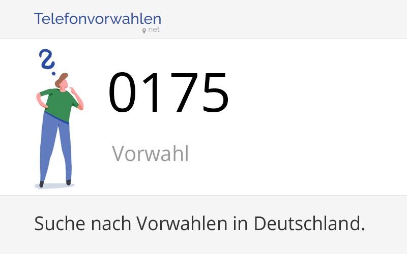 0175 Vorwahl: Netz und Anbieter der Mobilfunkvorwahl