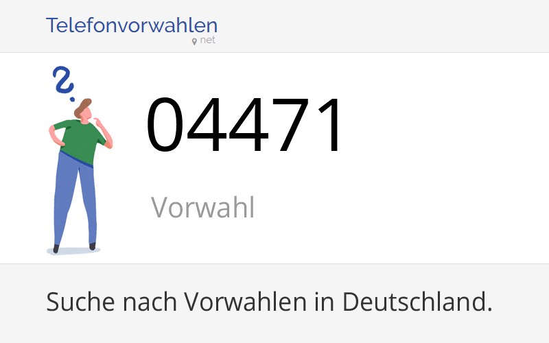 04471 Vorwahl, Ortsvorwahl 04471 auf Telefonvorwahlen.net