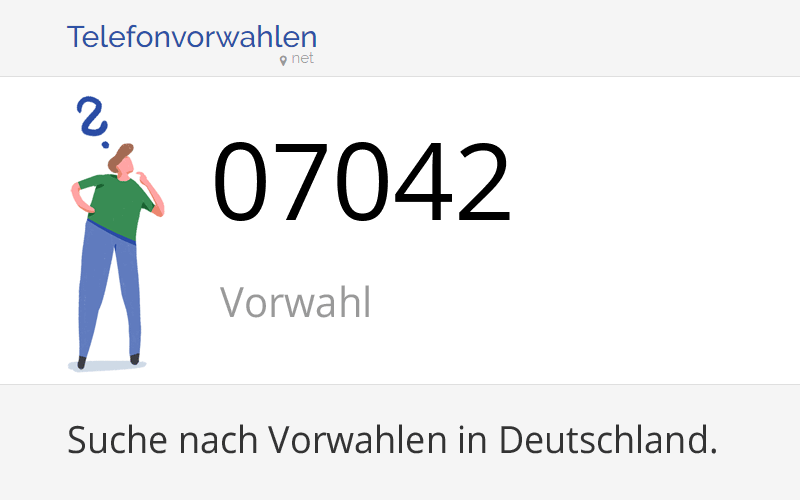 07042 Vorwahl, Ortsvorwahl 07042 auf Telefonvorwahlen.net
