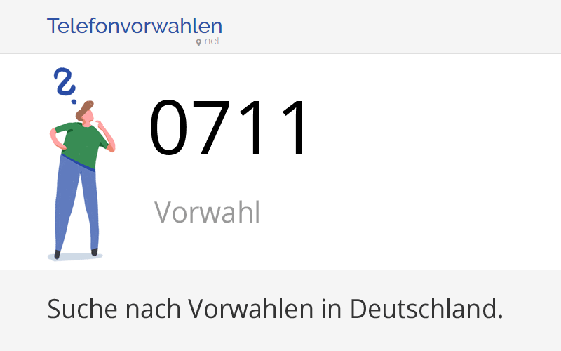 0711 Vorwahl, Ortsvorwahl 0711 auf Telefonvorwahlen.net