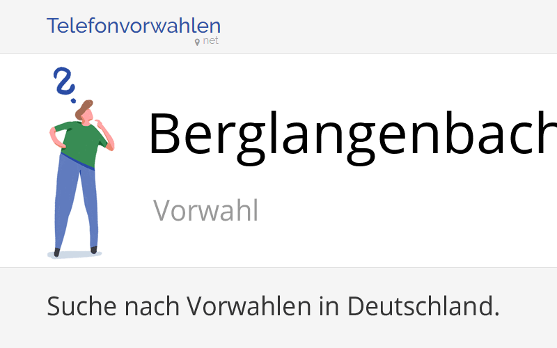 Vorwahl Berglangenbach, Telefonvorwahl von Berglangenbach (Gemeinde)