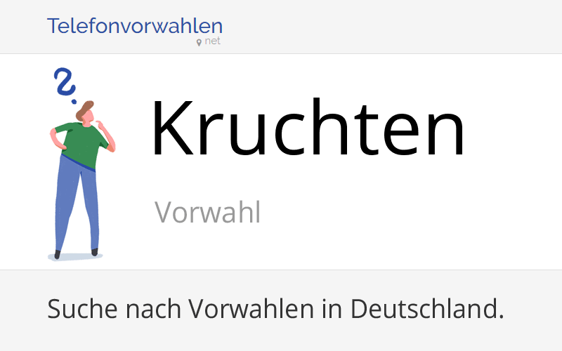 Vorwahl Kruchten, Telefonvorwahl von Kruchten (Gemeinde)