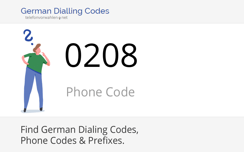 0208 Dialling Code, Phone Code 0208